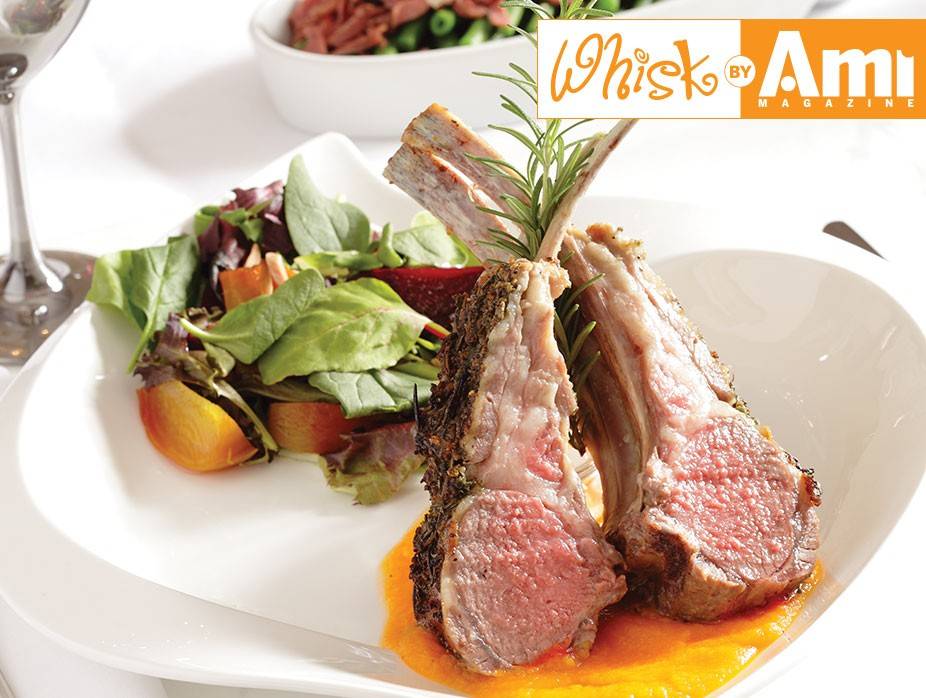 Herb-Crusted Baby Lamb Chops with Butternut Squash Purée - Kosher.com