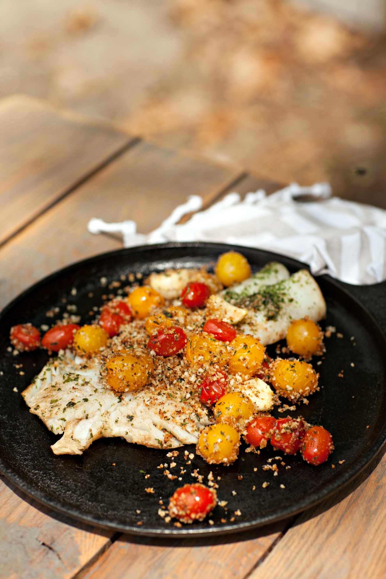 Fresh Cod With Breaded Roasted Tomato Crumbs | Recipes