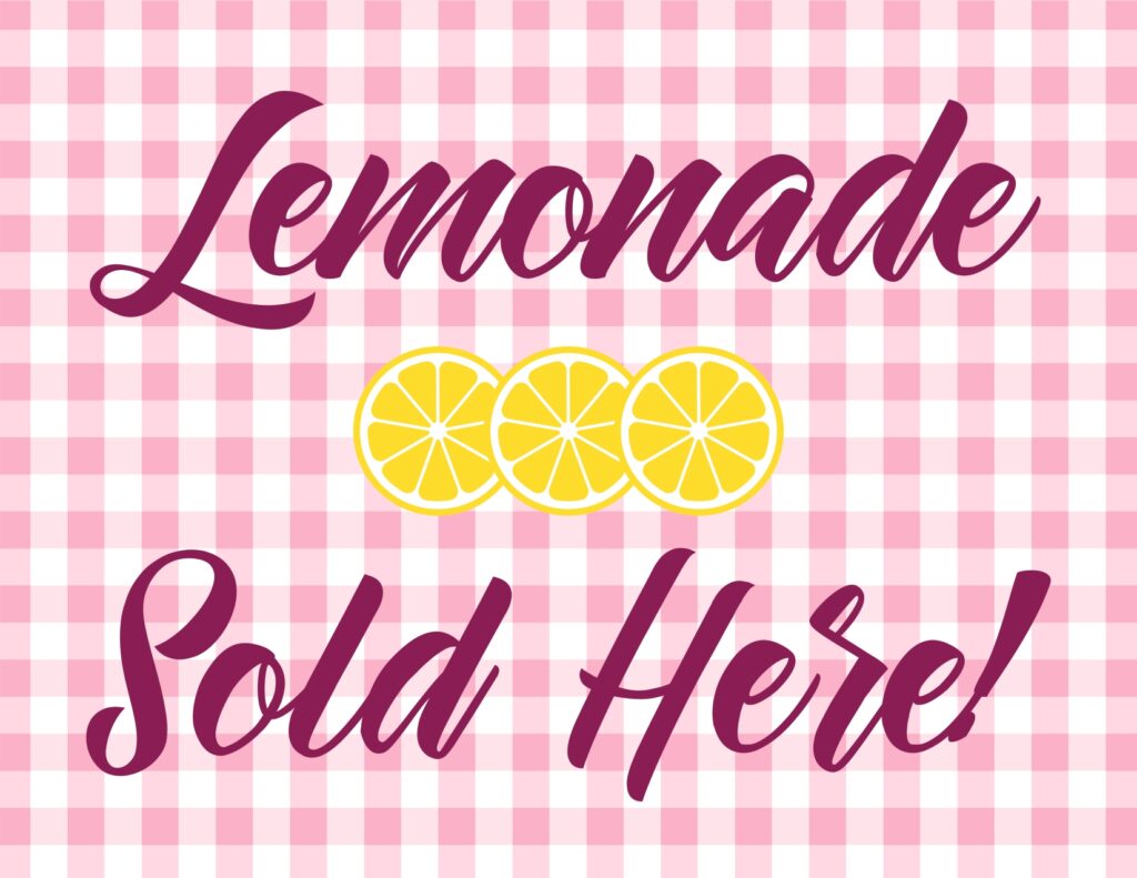 4 Printable Signs For Your Next Lemonade Stand! - Kosher.com